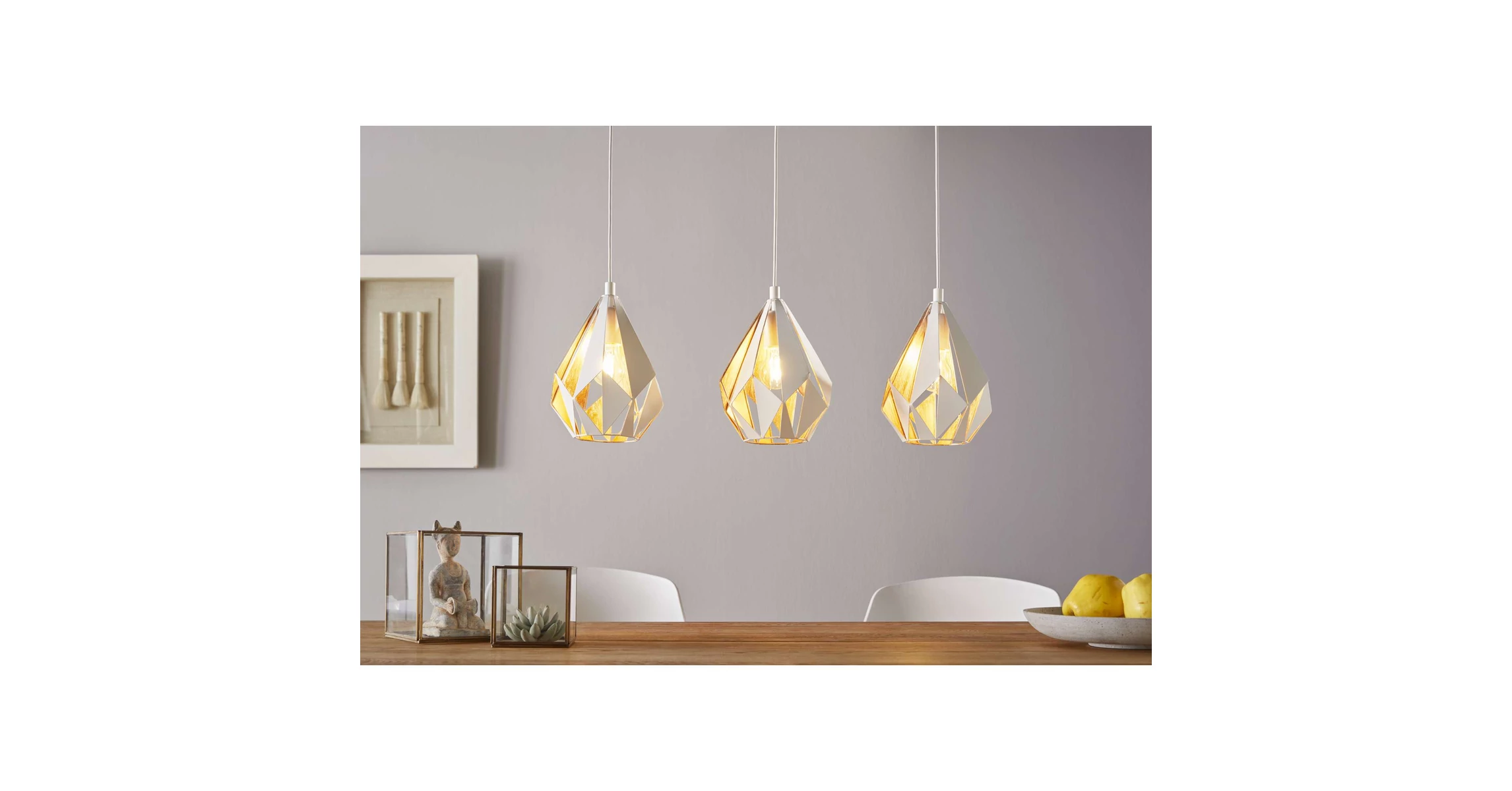 Eglo 43002 Carlton 1 több ágú függeszték, 3 lámpafejjel, arany színű ...