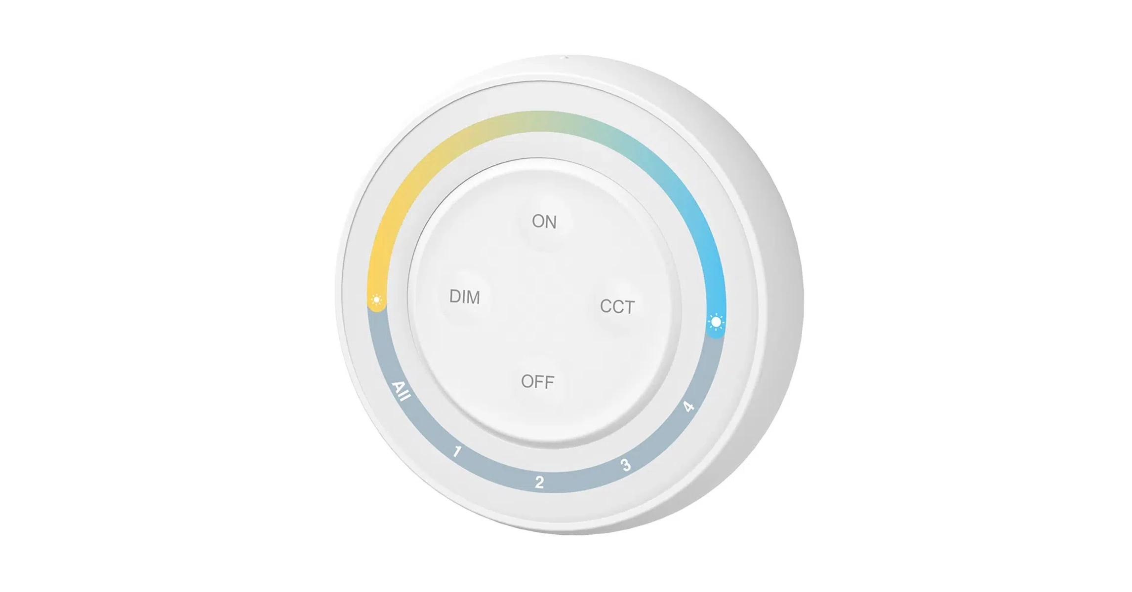 Mi-Light MIBOXER S1W+ 4 zónás mini kör távirányító, mono/CCT - LEDáruház.hu