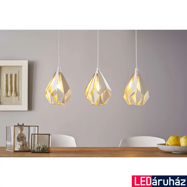 Eglo 43002 Carlton 1 több ágú függeszték, 3 lámpafejjel, arany színű ...